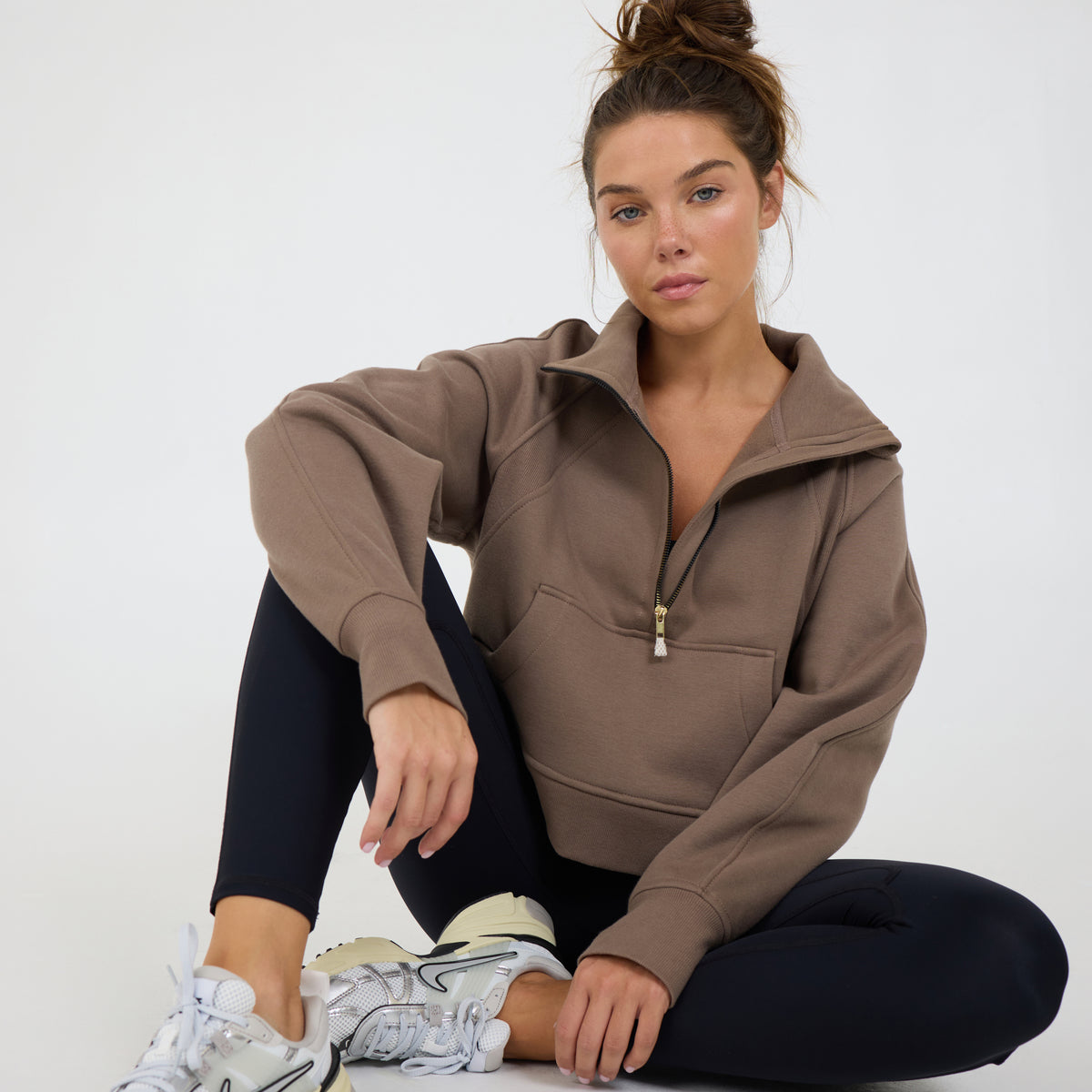 Morgan Fleece half-zip, long sleeve with thumbholes, and zipper puller ...
